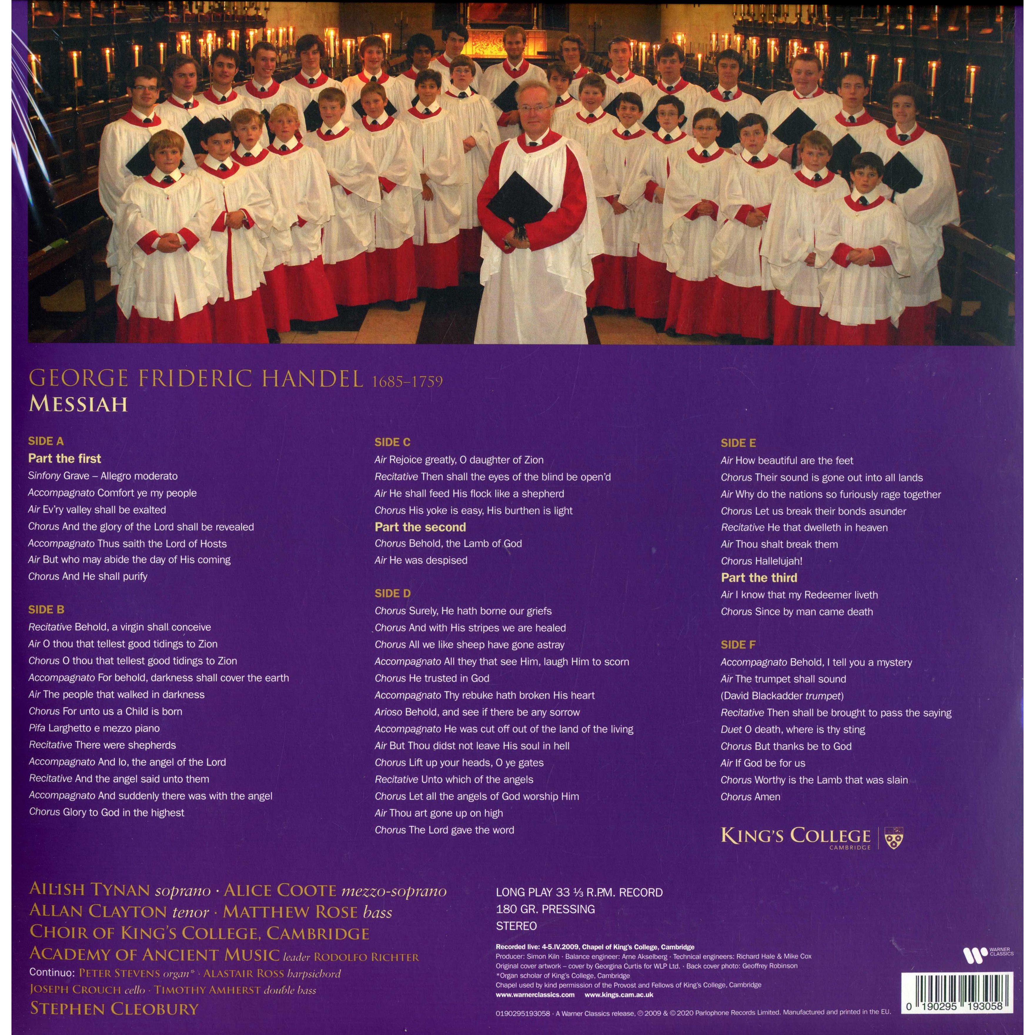 [VINYL] Виниловые пластинки :: H :: Виниловая пластинка HANDEL - Messiah - Academy Of Ancient ...